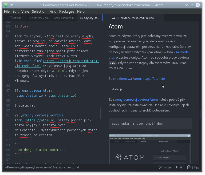 Edytory tekstu - Filogenetyka roślin