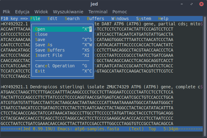 Edytory tekstu - Filogenetyka roślin