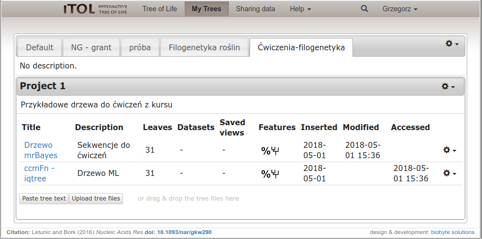Wizualizacja drzew - Filogenetyka roślin